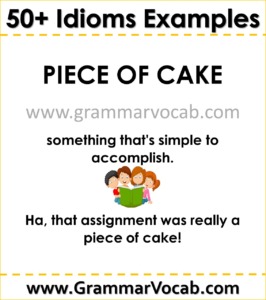 Idiom examples for students - Idioms with meaning and Examples ...