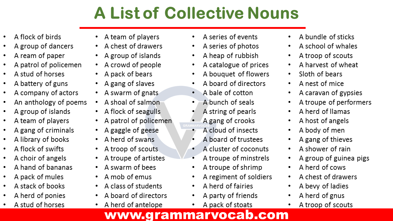 A List Of Collective Nouns In English PDF GrammarVocab A List Of Collective Nouns In English PDF GrammarVocab