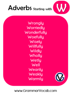 Useful List of Adverbs from A to Z - GrammarVocab