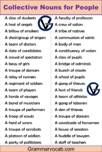 List of Collective Nouns for People - GrammarVocab