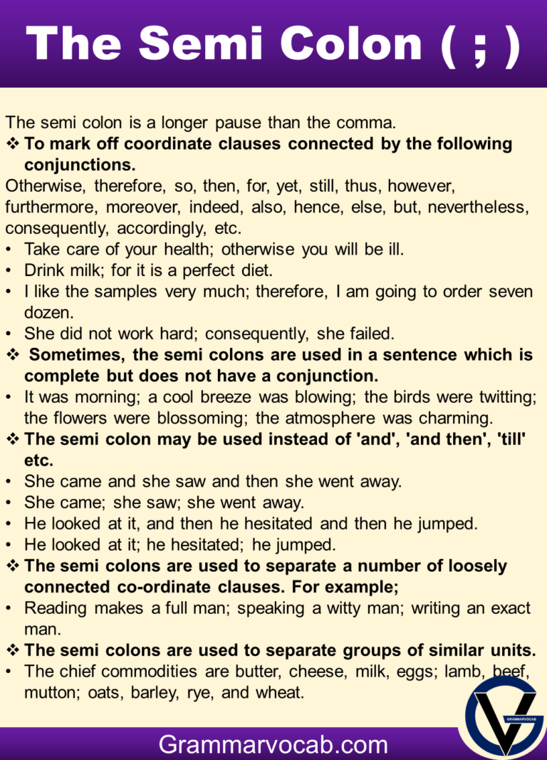 Punctuation Marks Rules and Examples - GrammarVocab