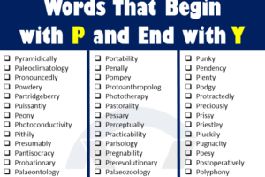 1000 Words That Begin with P and End with Y - GrammarVocab