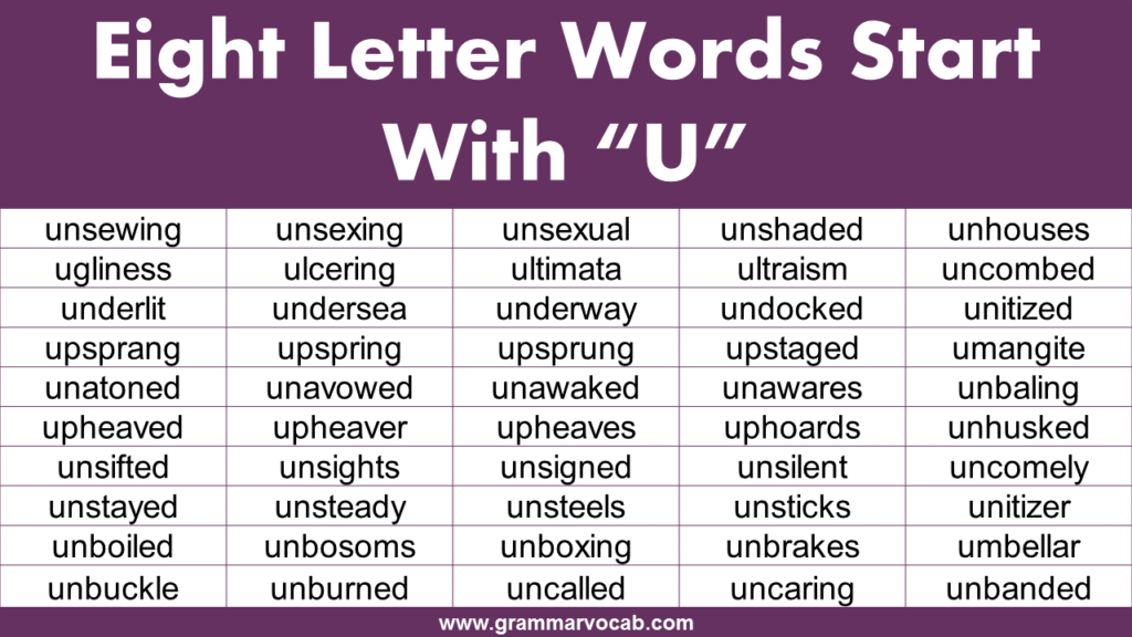 Eight Letter Words Starting With U GrammarVocab Eight Letter Words Starting With U GrammarVocab