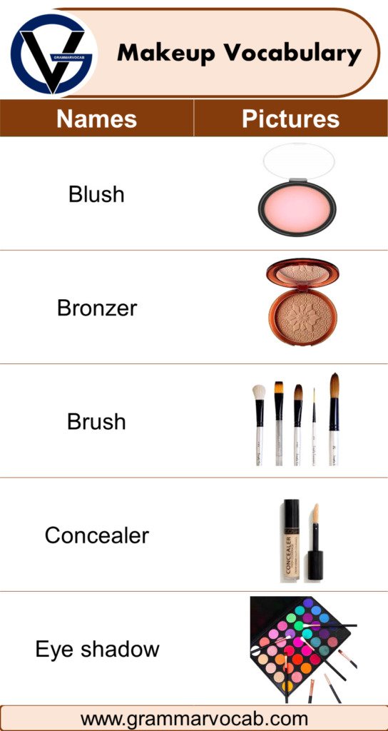Makeup Vocabulary Words Makeup Items Images Grammarvocab