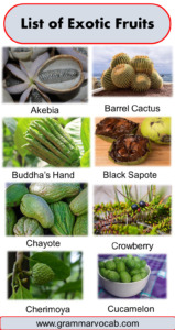 List of Exotic Fruits Names | Pictures - GrammarVocab