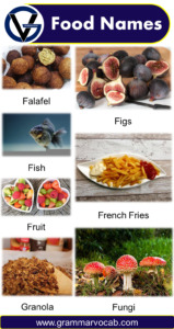 List of Food From A to Z | Food Names with Pictures - GrammarVocab