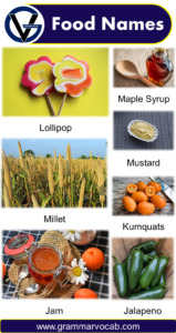 List of Food From A to Z | Food Names with Pictures - GrammarVocab