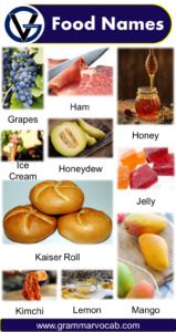 List of Food From A to Z | Food Names with Pictures - GrammarVocab