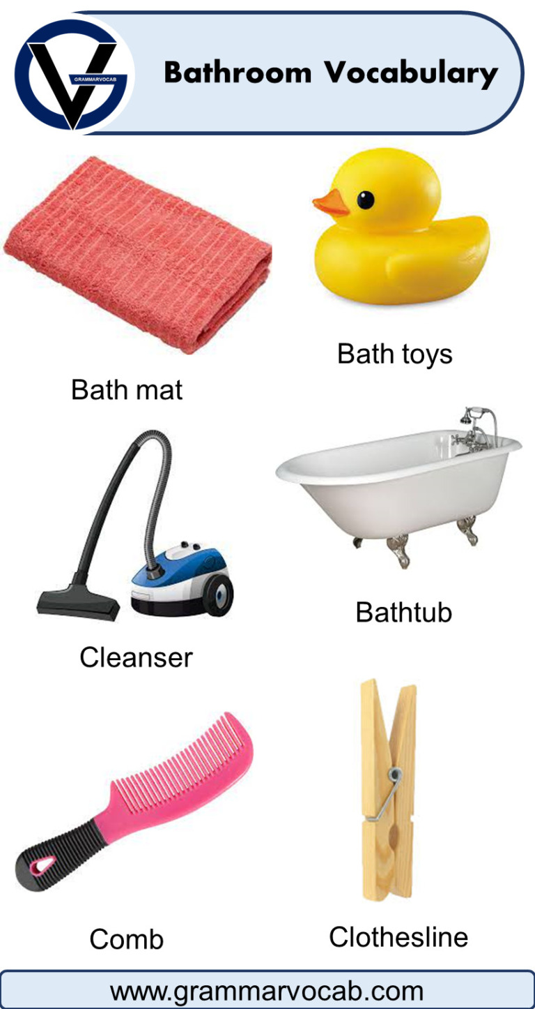 Bathroom Vocabulary | Pictures - GrammarVocab