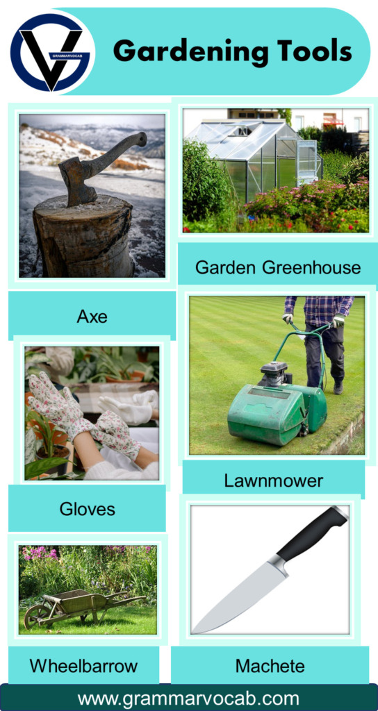 Gardening Vocabulary: Gardening Activities and Tools - GrammarVocab