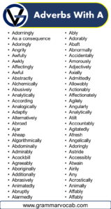List of Adverbs That Start With A - GrammarVocab