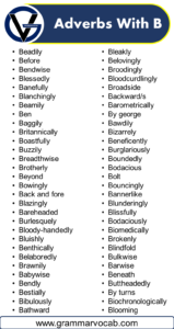 List of Adverbs That Start With B - GrammarVocab