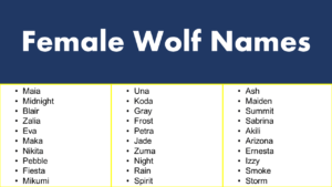 Female Name for Wolf - GrammarVocab
