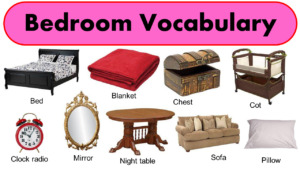 List of Bedroom Vocabulary in English | Pictures - GrammarVocab