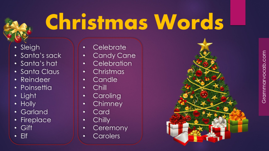 List Of Christmas Words From A To Z GrammarVocab List Of Christmas Words From A To Z GrammarVocab