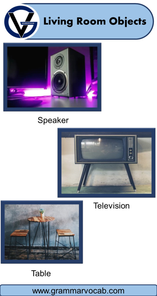 List of Living Room Objects Name & Pictures - GrammarVocab