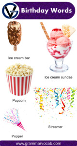 List of birthday Vocabulary Words - GrammarVocab