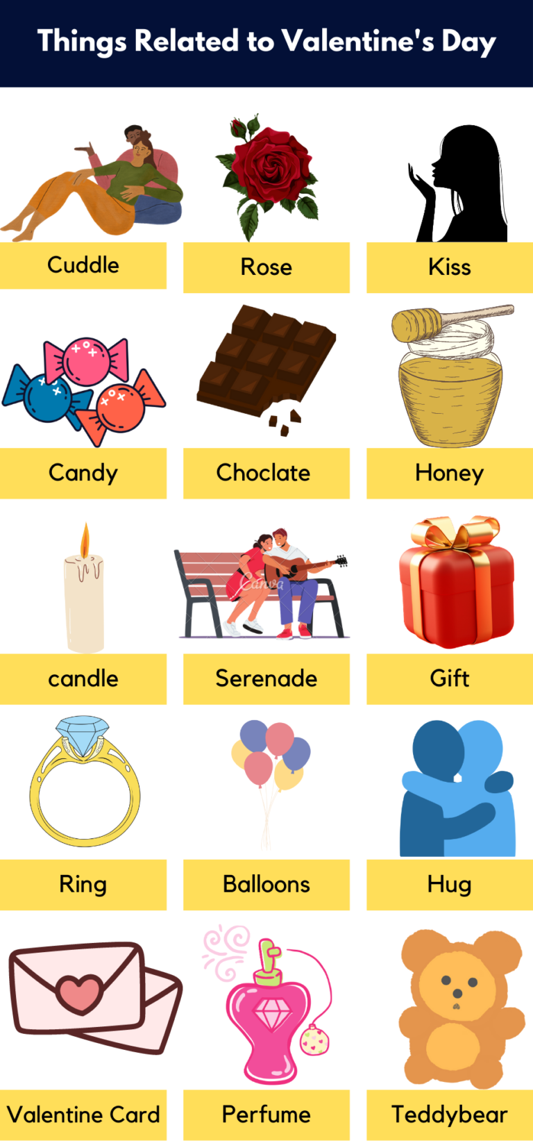 List of Valentine's Day Vocabulary - GrammarVocab