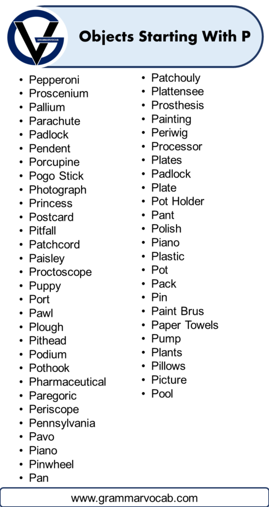 Nouns That Start With P - List Of Noun - GrammarVocab