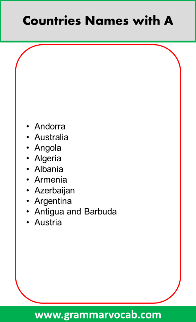 List of Nouns Starting With A - GrammarVocab