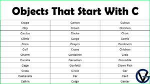 Objects That Start With C - GrammarVocab