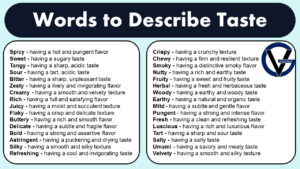 Words to Describe Taste and Flavor - GrammarVocab