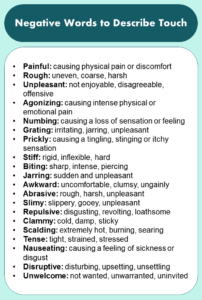 Words to Describe Touch - How to Describe Touch in Writing - GrammarVocab