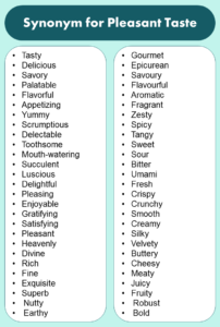 Words to Describe Taste and Flavor - GrammarVocab