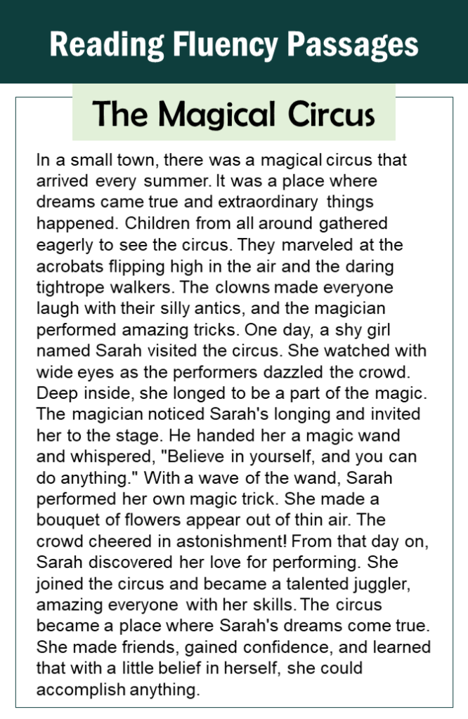 2nd Grade Reading Fluency Passages | PDF - GrammarVocab