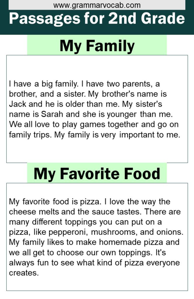 15 Reading Passages for 2nd Grade | PDF - GrammarVocab