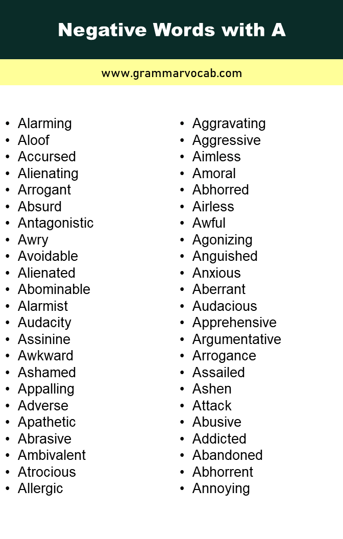 Negative Words That Start With A GrammarVocab Negative Words That Start With A GrammarVocab