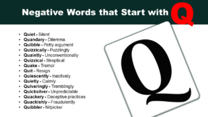 List of Negative Words That Start with Q - GrammarVocab