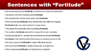 English Sentences with Fortitude - GrammarVocab