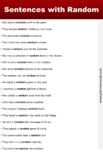 Sentences with Random - GrammarVocab