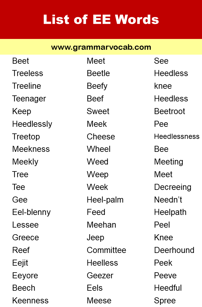 EE Words Boost Your Vocabulary With Double E Terms GrammarVocab EE Words Boost Your Vocabulary With Double E Terms GrammarVocab