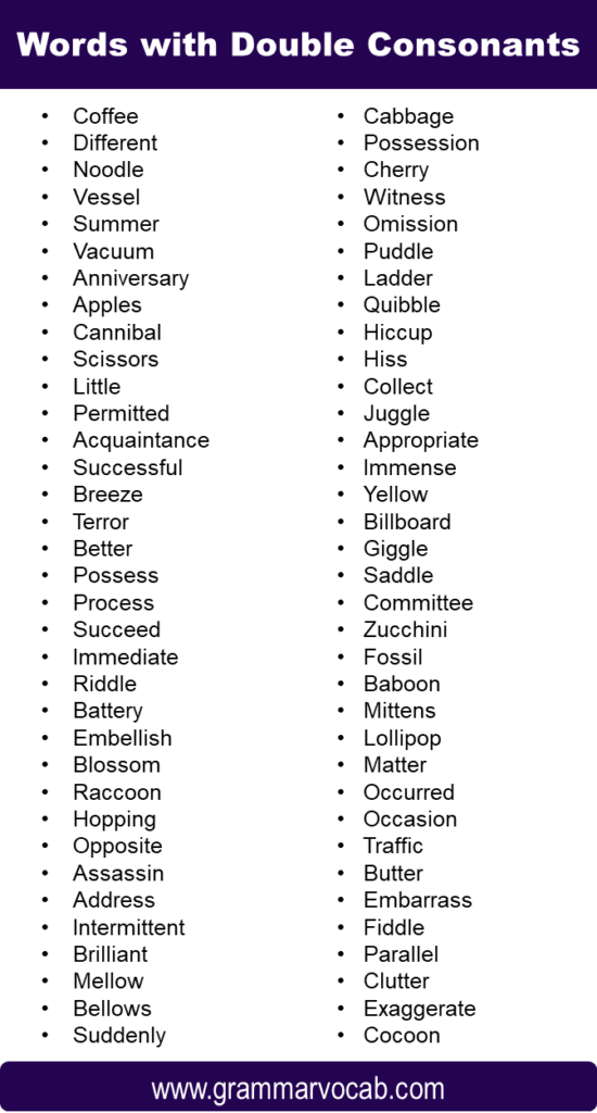 English Words With Double Consonants GrammarVocab English Words With Double Consonants GrammarVocab