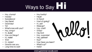 Ways to Say Hi: Cute, Creative, & Funny - GrammarVocab