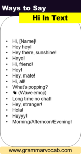 Ways to Say Hi: Cute, Creative, & Funny - GrammarVocab