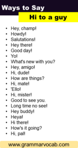 Ways to Say Hi: Cute, Creative, & Funny - GrammarVocab