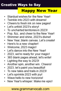 Creative & Funny Ways to Say Happy New Year in English - GrammarVocab