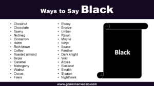 Ways to Say Black in English: Similar Phrases to Use in Writing ...