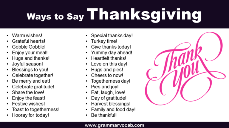 Ways to Say Happy Thanksgiving: Funny, Cute, & Creative - GrammarVocab