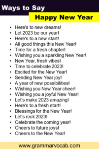 Creative & Funny Ways to Say Happy New Year in English - GrammarVocab