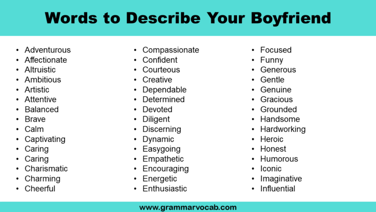 Words to Describe Your Boyfriend: Cute, Creative, & Positive - GrammarVocab
