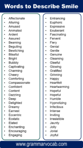 How To Describe Someone's Smile - GrammarVocab