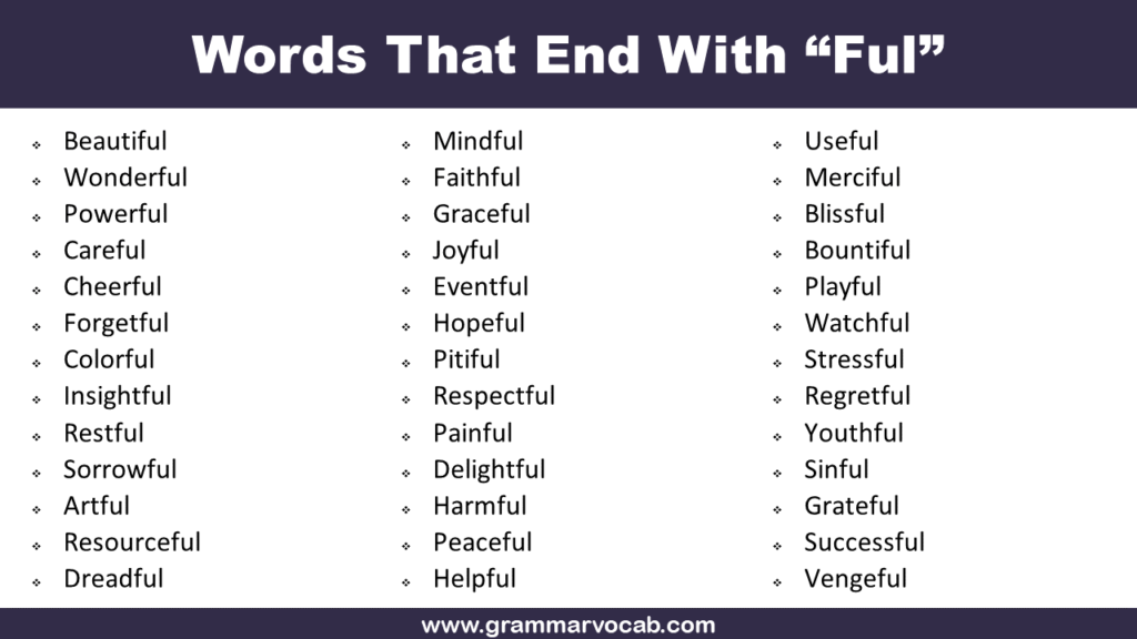 Words That End With Ful GrammarVocab Words That End With Ful GrammarVocab